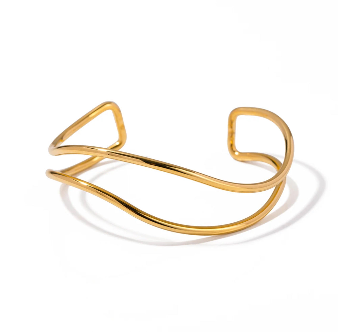 WATER WAVE GOLD BANGLE – Killa Access